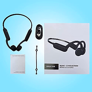 Waterproof Bone Conduction Headphones, Open Ear Swimming Headphone with Built-in 8G Memory(Donot USE Bluetooth Connection for Swimming), Bluetooth Headphones for Running Cycling Surfing(Black)