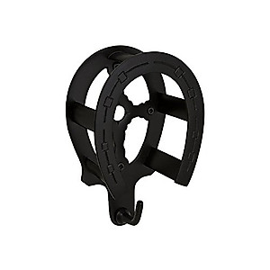 Tack Room Studio Brass Horseshoe Bridle Rack- Black Finish