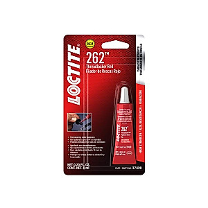 LOCTITE 262 Threadlocker for Automotive: High-Strength, Oil Tolerant, High-Temp, Anaerobic | Red, 6mL Tube (PN: 37420 - 487231)