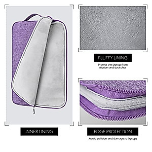MicaYoung 16 Inch Laptop Sleeve Case Water-Resistant Carrying Cover Bag with Front Pocket Retractable Handle Computer Protection Cover for MacBook 16 Inch,Purple