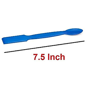 Plastic Spatula for Lab One Side Spoon and One Side Flat, Pack of 12, 200 MM
