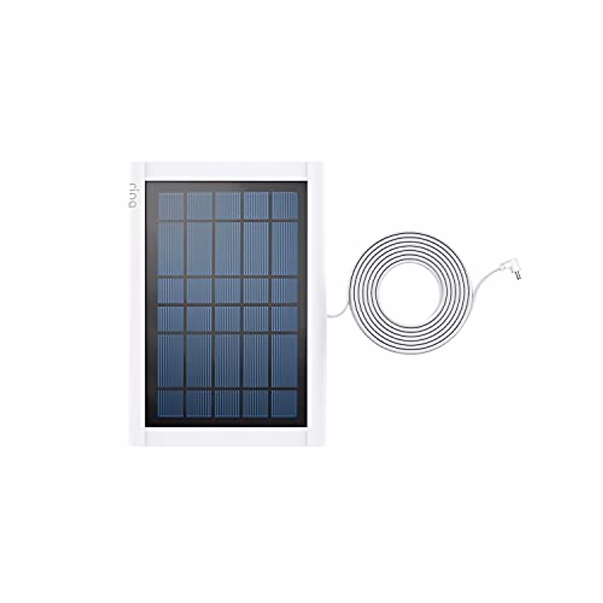 Ring Solar Panel (1st Generation), 2.4W, Barrel Plug Connector - for Spotlight Cam Battery and Stick Up Cam Battery - White