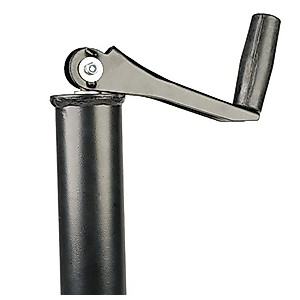 Mytee Products A Frame Trailer Jack - 2000 lbs Capacity, Black | Heavy-Duty Top Wind Tongue Jack - Ideal for RV, Utility, Boat & Marine Trailers