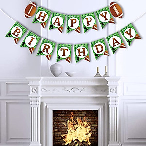 Football Party Decorations Football Happy Birthday Banner Party Supplies String Flags Football Bowl Game Sport Themed Bunting Sign Party Decor Favors
