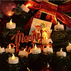 Flameless LED Candles, 12 PCS Decorative Candles, Candle Lights with Clips, Fake Candles for Home/Garden/Holiday/Decorations, Seasonal Celebration,Christmas & Wedding Decor (Warm White)