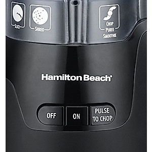 Hamilton Beach Stack & Snap 4-Cup Mini Food Processor & Vegetable Chopper, 250 Watts, for Slicing, Shredding, and Puree, Black (70510)