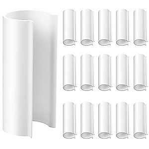 16 Pieces White Clamp for PVC Pipe Greenhouses, Row Covers, Shelters, Bird Protection, 2.4 Inches Long (for 1 Inch PVC Pipe)