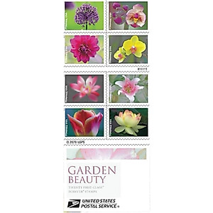 Postage Stamps Book of 20 self-Stick First Class Wedding Celebration Anniversary Flower Party (20 Stamps) c