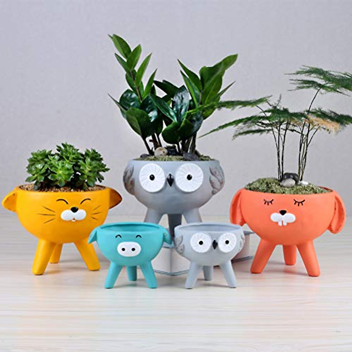 Hemoton 1pc Plant Holder Succulent Planter Bowl Animal Planter Pot Bonsai Plant Vase Pots for Outdoor Plants Ceramic Pot Flower Pots Outdoor Gardening Planter Outdoor Planters Mini Gift