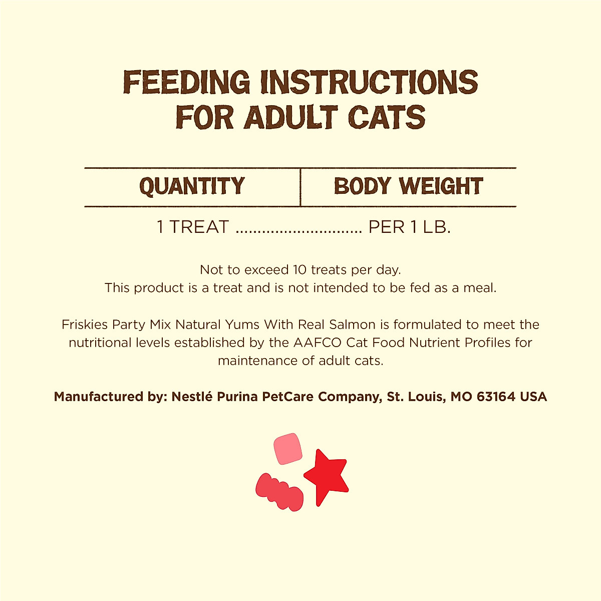 Purina Friskies Natural Cat Treats Party Mix Natural Yums With Real Salmon and Added Vitamins, Minerals and Nutrients - 20 oz. Canister