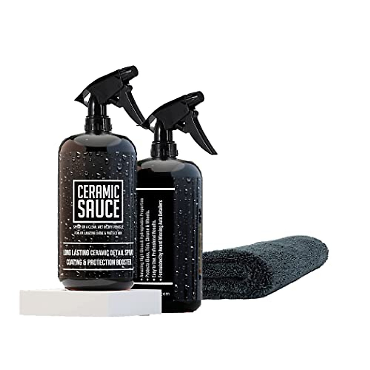 CERAMIC SAUCE Auto Detailing Spray-16oz CAR/SUV/BOAT/MOTORCYCLE (Includes Ultra Premium Microfiber Cloth)