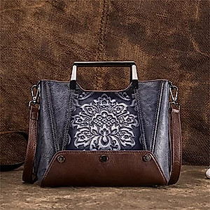 WYKDD Ladies Crossbody Shoulder Tote Bag Handbag Vintage Embossed Crossbody Bag Tote Bag (Color : E, Size : 23cm (L)*12cm(D)*17cm (T))