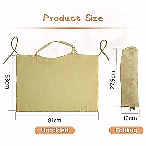 Muslin Nursing Cover for Baby Breastfeeding, Breathable 100% Soft Cotton Breastfeeding Cover with Adjustable Tie for Mother Nursing Apron, Multi-use Carseat Canopy Breastfeeding Essentials（Green）