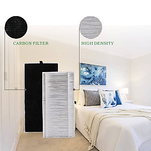 4 Pack Filter Replacement Compatible with Febreze FRF102B and Honeywell Air Purifier Filters U HRF201B, Fits Honeywell Tabletop & Tower Air Purifier HHT270W & HHT290 Series