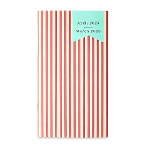 Pen and Gear Striped Pocket/Purse Monthly Planner April 2024 - March 2026