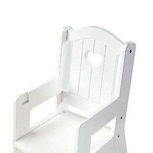 Melissa & Doug Mine to Love Wooden Play High Chair for Dolls, -Stuffed Animals - White (18H x 8W x 11D Assembled)