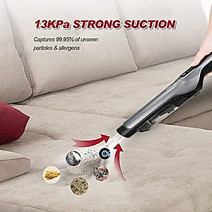 BOOMBLACK Handheld Vacuum Cordless 13Kpa, Hand Vacuum Cleaner Rechargeable with Charging Dock,Single Touch Empty, 1.4LB Lightweight for Deep Cleaning Hard Floor Carpet Car Pet