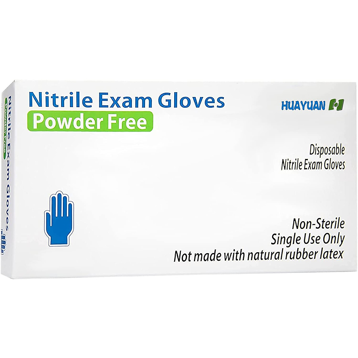 Circlecare Powder-Free Nitrile Disposable Exam Gloves, Industrial Medical Examination, Latex Free Rubber, Non-Sterile, Food Safe, Textured Fingertips, Ultra-Strong, Pack of 100, Blue - Size Medium
