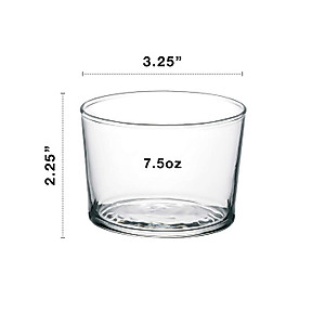 Bormioli Rocco Essential Decor Glassware – Set Of 12 Mini 7.5 Ounce Drinking Glasses For Water, Beverages ,Cocktails & Candle Holders – 7.5oz Clear Tempered Glass Tumblers