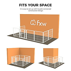 FXW Homeplus Dog Playpen Designed for Indoor Use, 24" Height for Puppy and Small Dogs, White│Patented