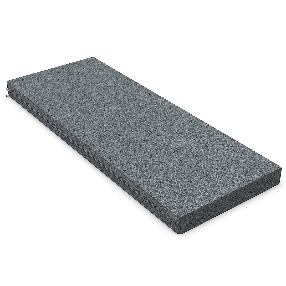 Detiblue Bench Cushion - Outdoor Patio Porch Swing Cushion, Indoor Bay Window Seat Furniture Cushion, Non-Slip, Waterproof, 45x16x3, Leathaire Light Black