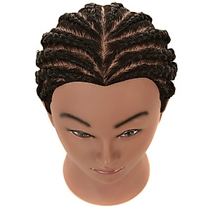RIHANNAHAIR Mannequin Head with 100% Human Hair Manikin Cosmetology Makeup Manican Doll Display Practice Braiding Styling Training Head with Stand