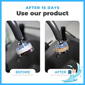 Skylarlife Sink Pure Water Faucet Mount Filters Remove Rust Dirt and Impurities Stainless Steel 360 Degree Rotatable Anti-Splash High Pressure Faucet with 6 Filters