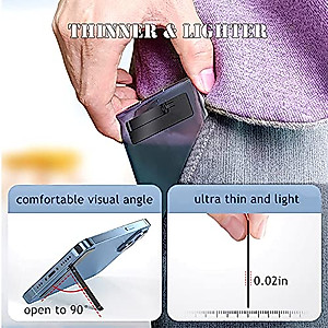 2-Pack Thin Phone Kickstand, Foldable and Portable, Black