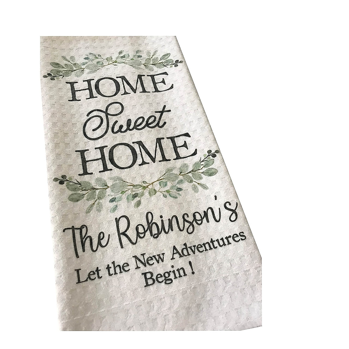 Personalized Name Home Sweet Home Waffle Towel