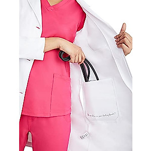 Healing Hands White Lab Coat 6 Pocket Full Length Womens 5161 Faye Lab Coat The White Coat Minimalist Collection White 2XL