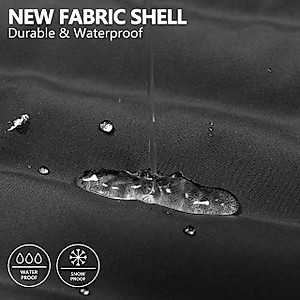 Little Donkey Andy Women's Warm Waterproof Puffer Jacket Hooded Windproof Winter Coat with Recycled Insulation Upgraded Black XS