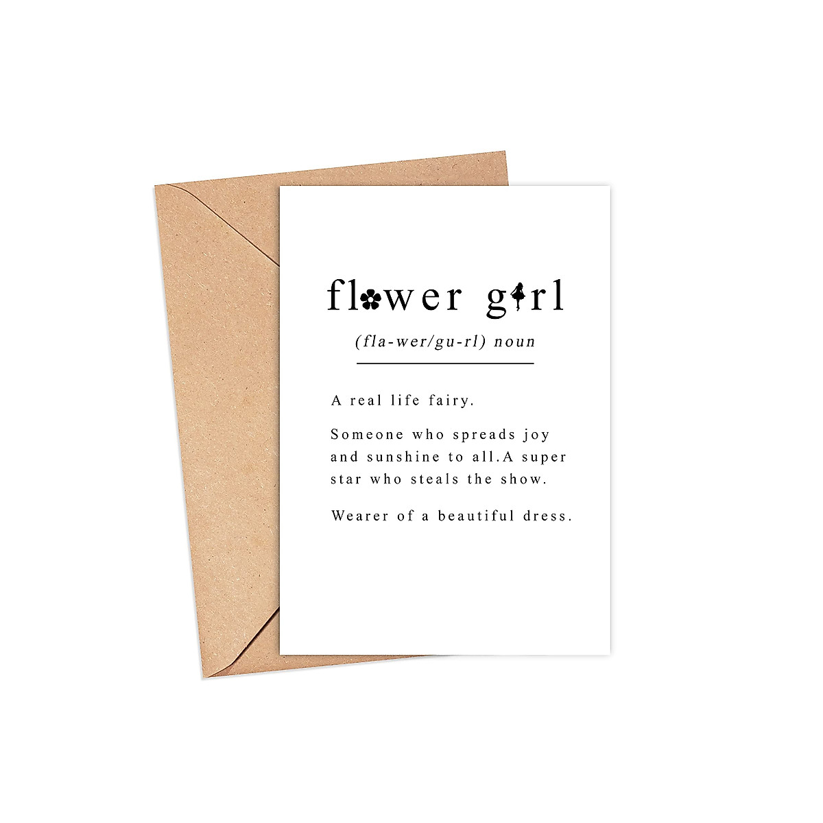 Flower Girl Card - Will You Be My Flower Girl - Proposal Card - Gifts For Her - Thank You Card - Flower Girl Gift