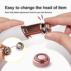 Facial Hair Remover Replacement Heads: Compatible with Finishing Touch Flawless Facial Hair Removal Tool for Women As Seen On TV 18K Gold-Plated Rose Gold (Generation 1 2pack)