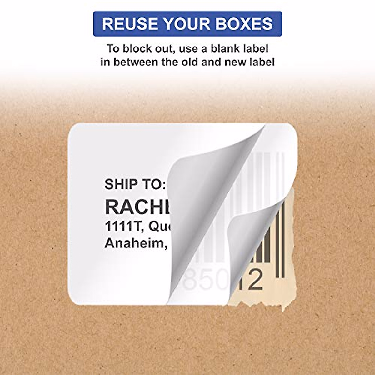 TYH Supplies Shipping Address Labels 3 1/3 x 4 Inch, White Matte, 300 Labels, Laser & Inkjet Printer, Strong Adhesive, Compatible with Avery 8164 & 5264 Template