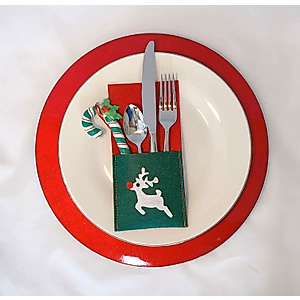 FannFare Christmas Party Table Decor Silverware Holders - 8 Pack