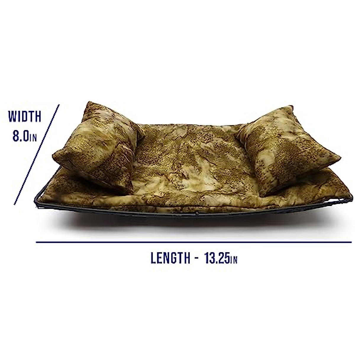 Chaise Lounge for Bearded Dragons, Brown Batik Fabric