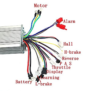 Bike Fender Dual Drive 36V/48V/60V 1000W BLDC Electric Scooter Controller E-Bike 2 pcs brushless Speed Driver and 1Pcs LCD Display one Set Mud Guards (Size : 36V Set)