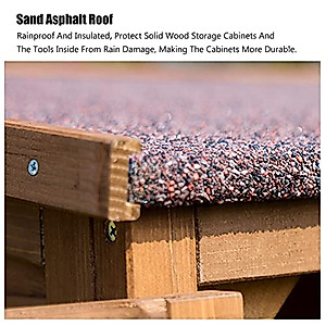 Wooden Garden Tool Storage Cabinet, Extra Tall Outdoor Shed for Patio Furniture, Lawn Mower, Backyard Storage Organizer, Large Lockable Garden House (Size : A)