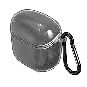 Geekria TPU Case Cover Compatible with JBL Tune 225TWS True Wireless Earbuds, Earphones Skin Cover, Protective Carrying Case with Keychain Hook, Charging Port Accessible (Clear)