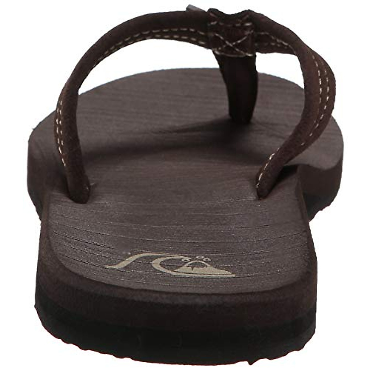 Quiksilver Men's Carver Suede 3 Point Flip Flop Athletic Sandal, Demitasse Solid, 8 M US