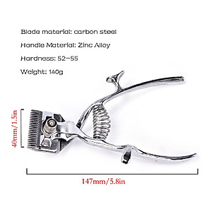 QWQ69 Barber Tools Hand Hair Clippers Manual Metal Portable Trimmer Cutter