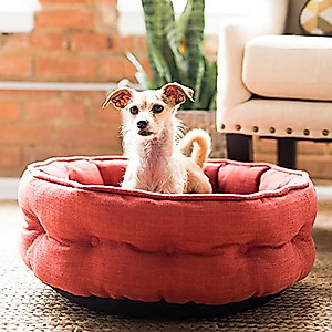 Petmate La-Z-Boy Ginger Cuddler Dog Bed, Paprika, 22" x 22"