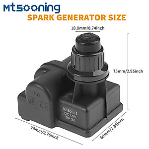 Mtsooning Universal Spark Generator, 5 Male Outlet Push Button Ignitor, AA Battery Igniter Replacement for Broil King, Broil-Mate, Sterling, Silver Chef, Amana, Uniflame, Surefire, BBQ Pro, Fire Pit