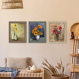 XUANLUO 3 Pack 11x14 Inch Picture Frames Farmhouse Rustic Vintage Distressed Wood Grain Photo Frame with Plexiglass for Table Top Display and Wall Hanging