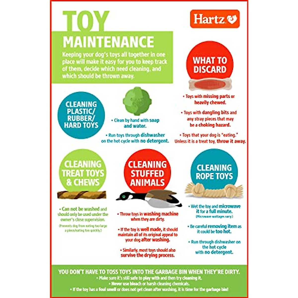 Hartz Dura Play Bacon Scented Bone Dog Toy - Small ( Colors may vary )