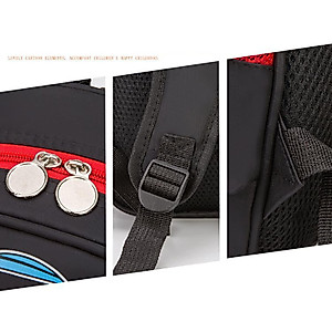 Toddler Kids Mini Truck Car Backpack Waterproof Cartoon Comic Kindergarten Children Preprimary School Boys Backpack (Red)