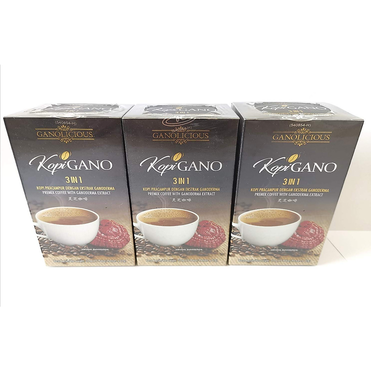 3 boxes Gano Cafe GanoCafe 3 in 1 Ganoderma Coffee