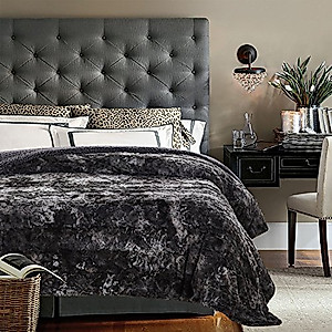 Chanasya Super Soft Fuzzy Faux Fur Throw Blankets - Fluffy Plush Lightweight Cozy Snuggly with Sherpa for Couch Sofa Living Room Bedroom - Grey Fall & Winter Home Decor (50x65 Inches) Gray Blanket