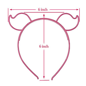 XIMA 12pcs Pig Ears Plastic Girls Headbands Children Hairbands Accessories (SP-Pig)