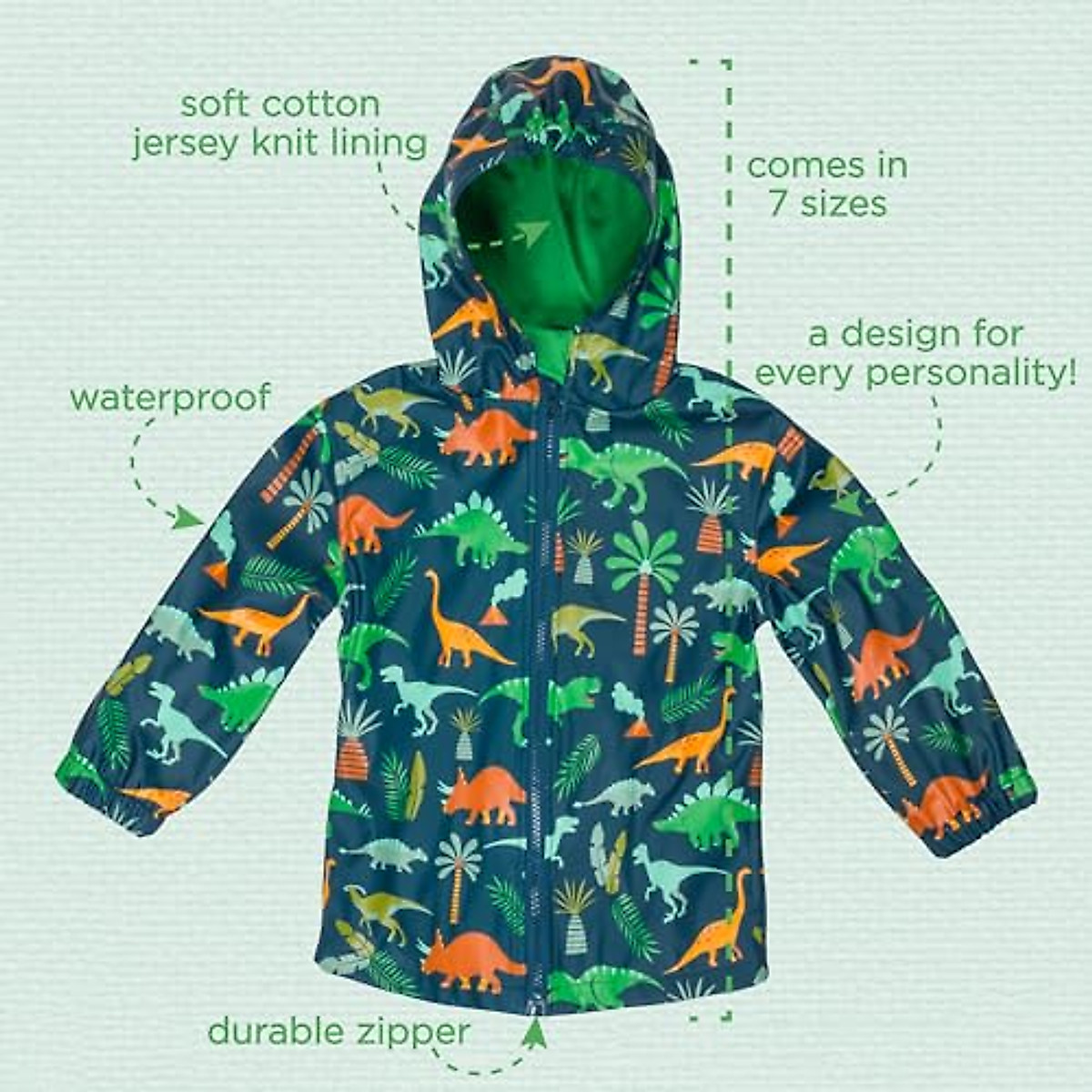 Stephen Joseph boys Stephen Joseph Raincoat, Transportation, 6-6X US